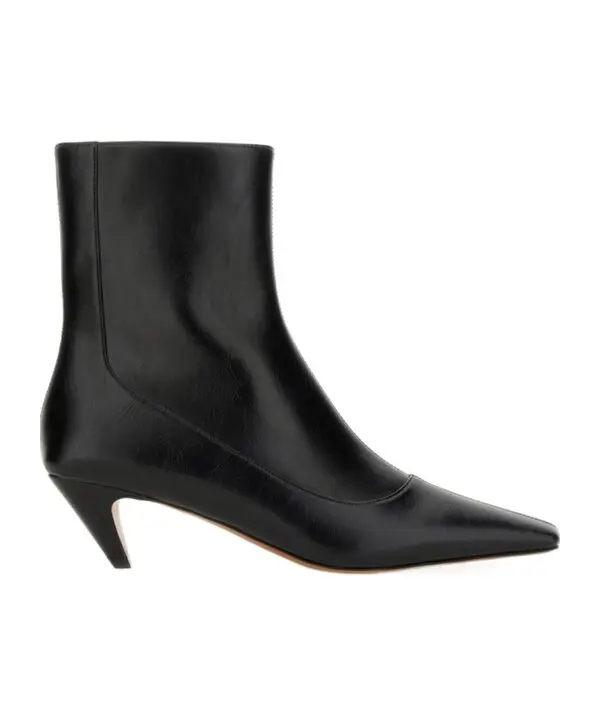 Stella McCartney Pointed Toe Zip Up Ankle Boots - Black