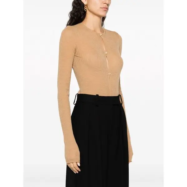 Sportmax Long-sleeved Knitted Jumpsuit With Front Buttons
