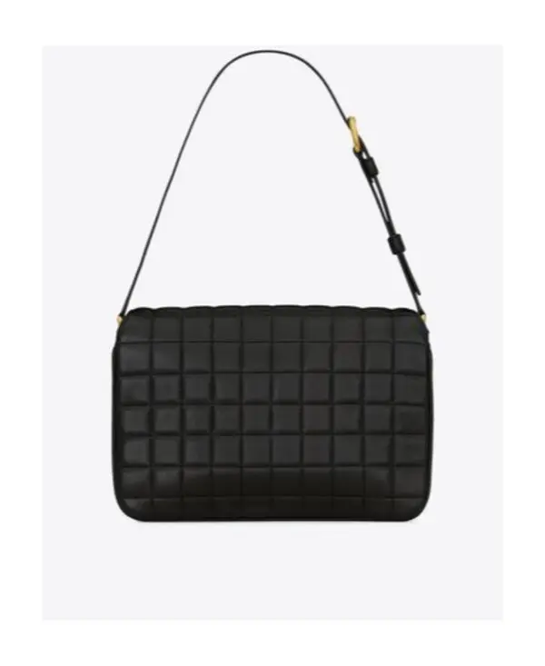 Saint Laurent Le Maillon Quilted Lambskin Satchel