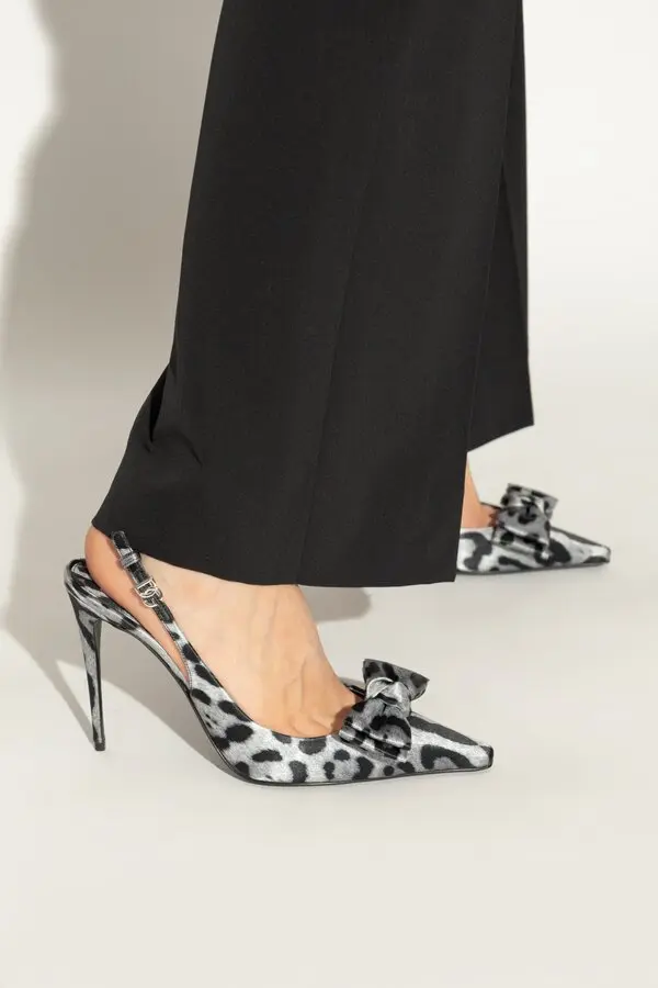 Dolce & Gabbana Leopard Print Slingback Pumps