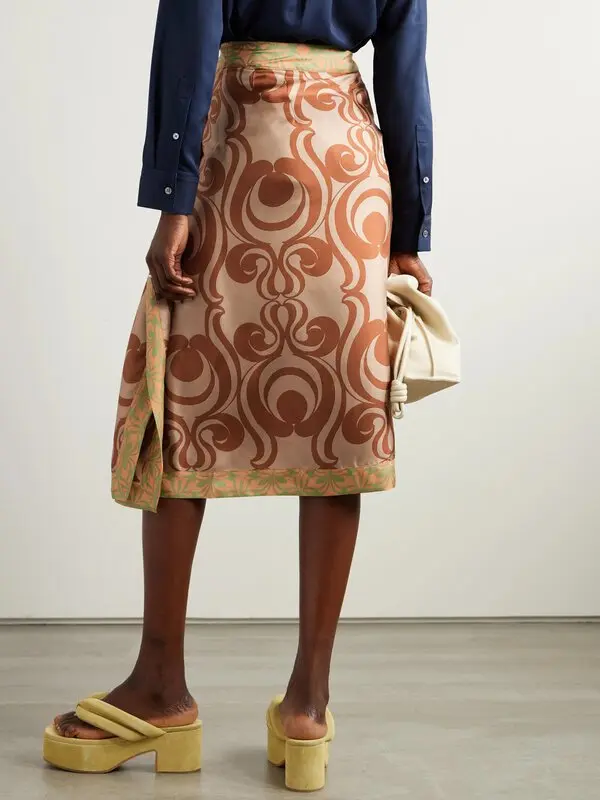 Dries Van Noten Printed Mid-length Skirt