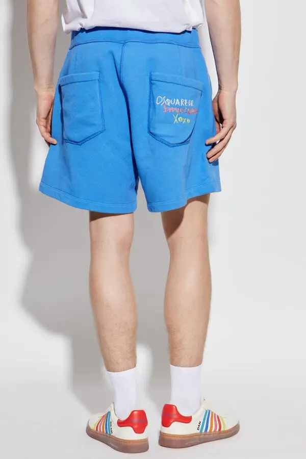 Dsquared2 Summer Lovers Embroidered Shorts - Blue