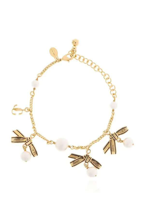 JIMMY CHOO Bow Charm Bracelet - Yellow