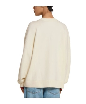 Gucci V-neck Cardigan With Button Fastening And Ribbed Cuffs