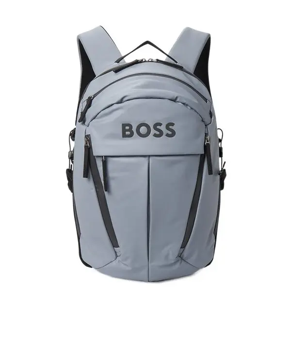 Hugo Boss Zippered Backpack - Gray