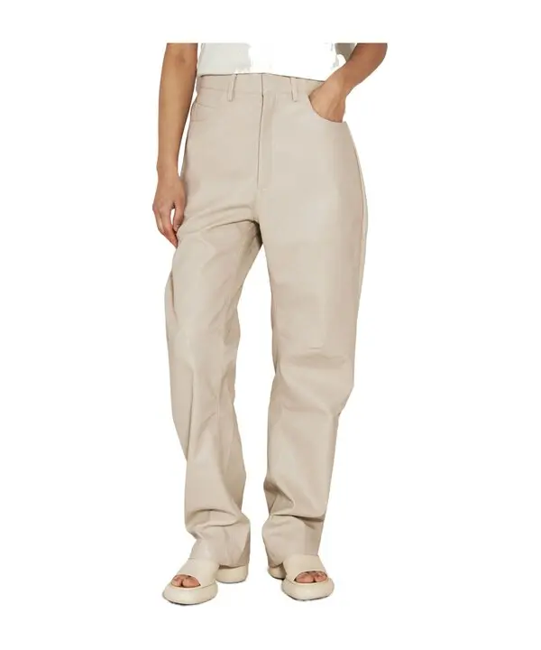ENTIRE STUDIOS Zipper Detail Casual Pants - Nude