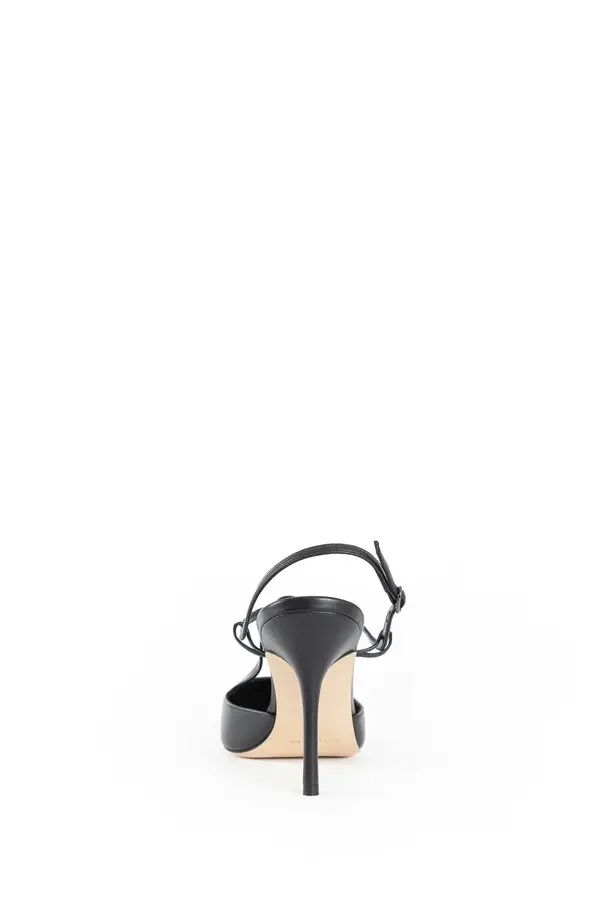Manolo Blahnik Slingback High Heel Sandals With Buckle Detail