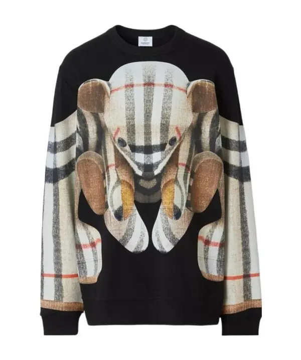 Burberry Thomas Bear Printed Sweatshirt - Black