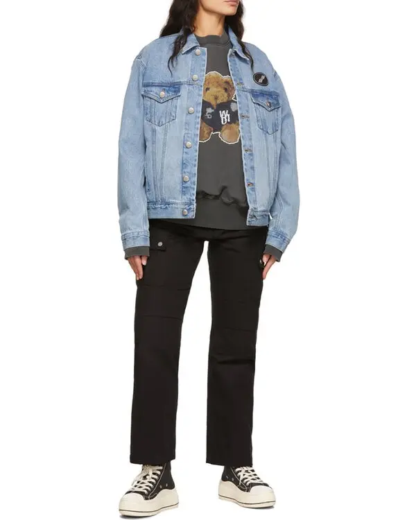 We11Done Logo Patch Denim Jacket