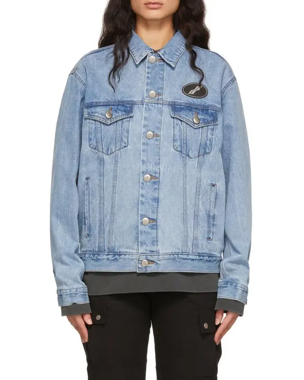 We11Done Logo Patch Denim Jacket