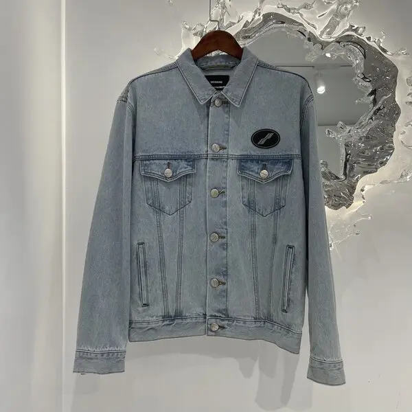We11Done Logo Patch Denim Jacket