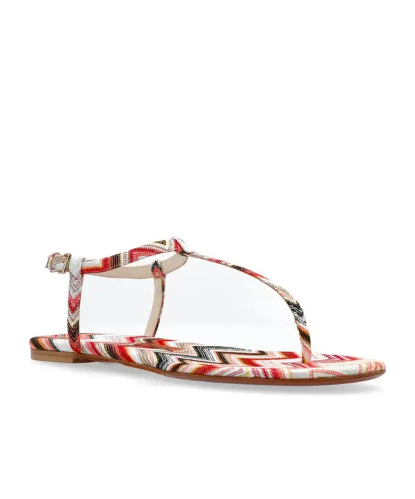 Missoni Zigzag Pattern Flat Sandals