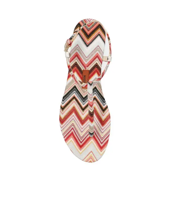 Missoni Zigzag Pattern Flat Sandals