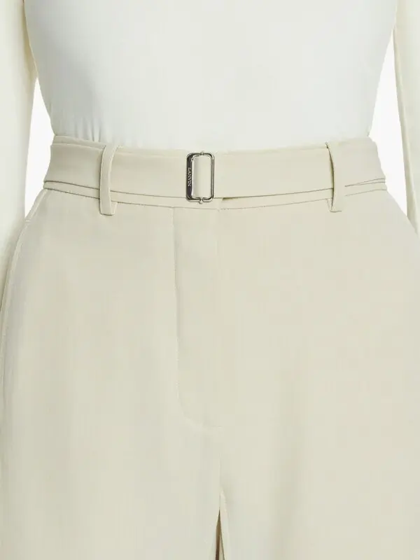 LANVIN Belted Casual Trousers - Beige