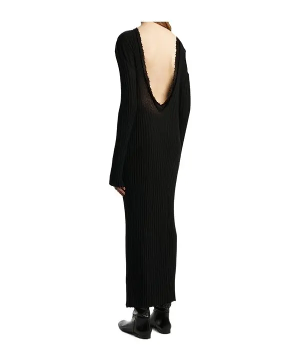 Khaite Sigrid Merino Wool Ribbed Maxi Dress