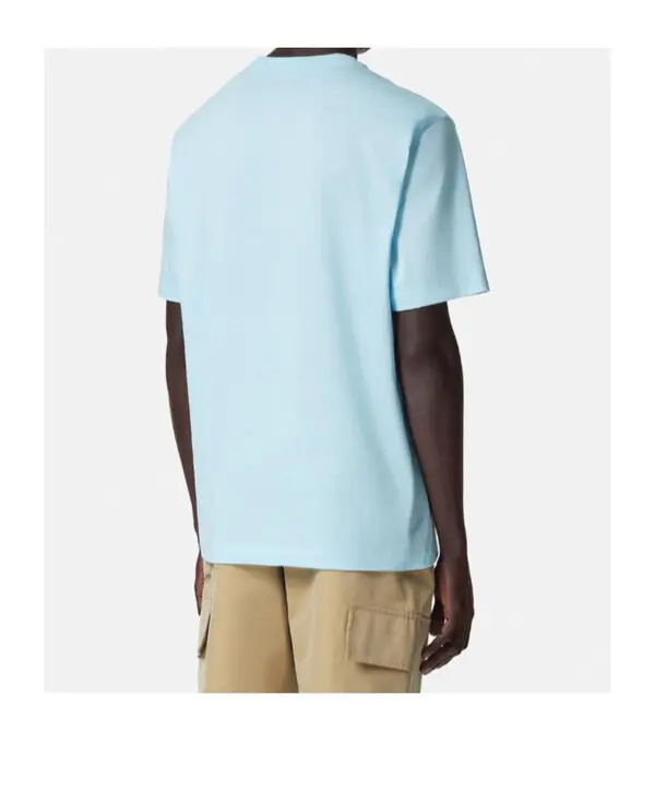 Versace Graphic-printed Crewneck T-shirt - Light Blue