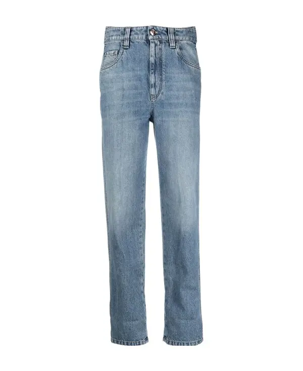 Brunello Cucinelli High-rise Straight-leg Jeans