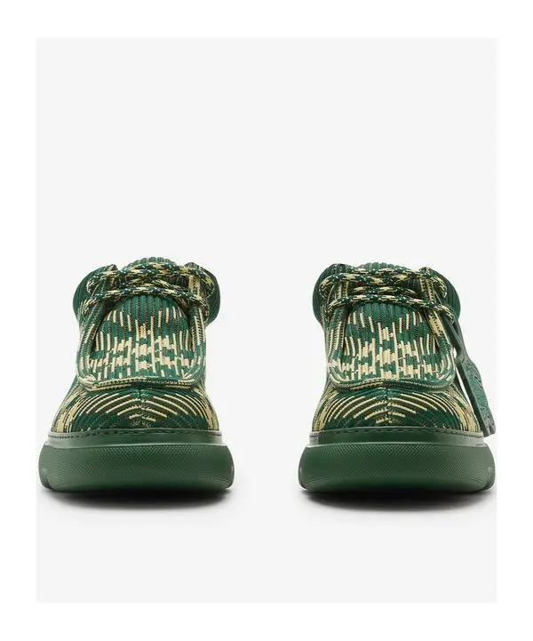 Burberry Eklid" Check-printed Lace-up Derby Shoes