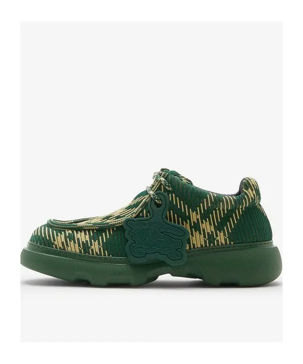Burberry Eklid" Check-printed Lace-up Derby Shoes