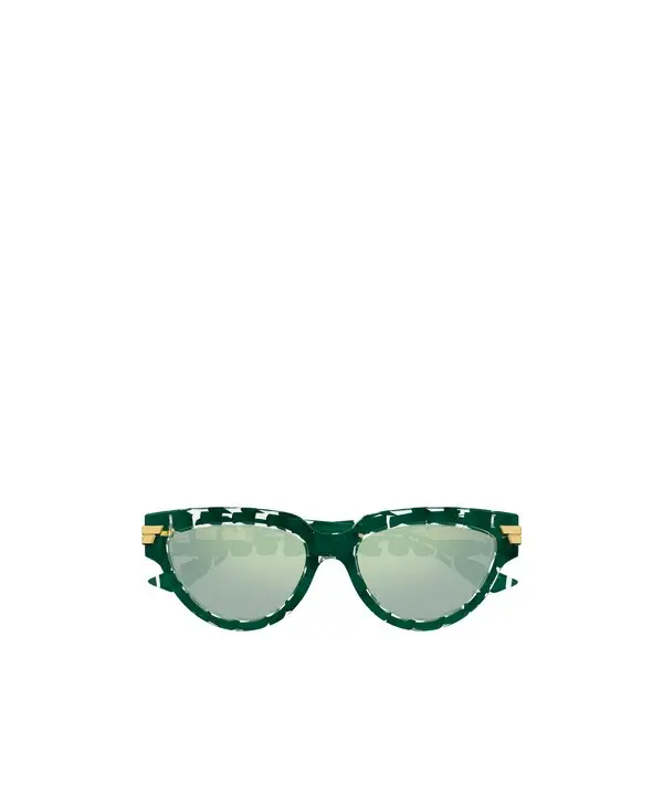 Bottega Veneta Cat Eye Patterned Sunglasses - Green