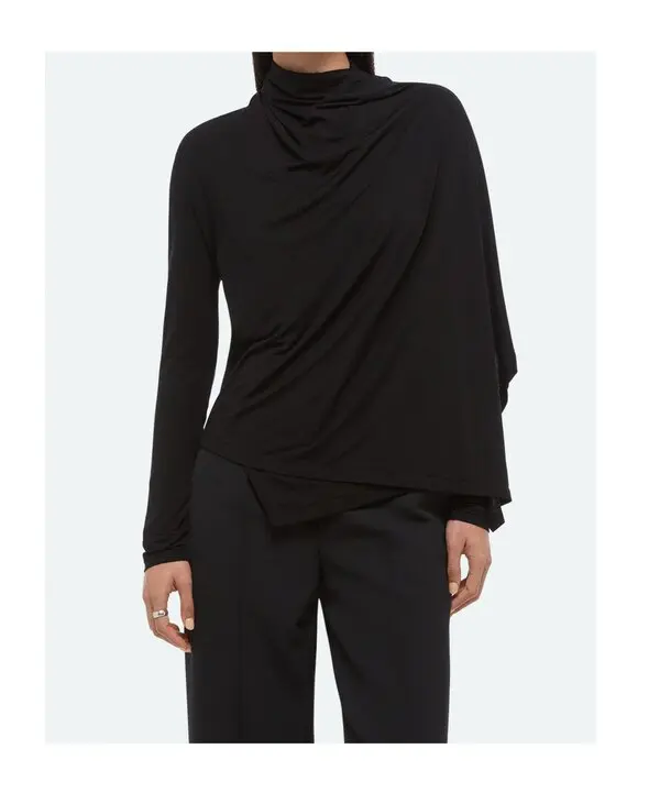 Helmut Lang Long Sleeve Scarf Detail Top