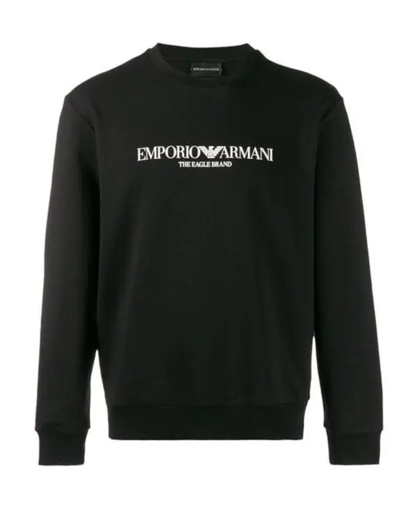 Emporio Armani Logo Print Sweatshirt - Black