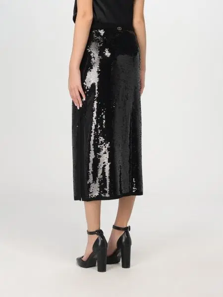 TWINSET Sequin Embellished Midi Skirt