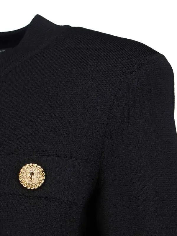 Balmain Button-embellished Cardigan - Black