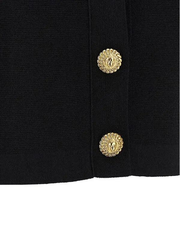 Balmain Button-embellished Cardigan - Black