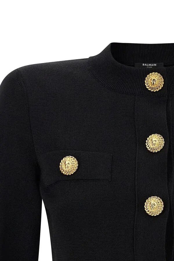 Balmain Button-embellished Cardigan - Black