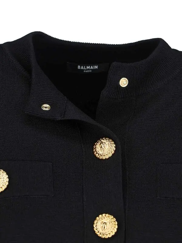 Balmain Button-embellished Cardigan - Black