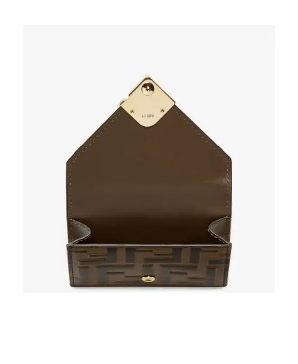 Fendi Ff Monogrammed Tri-fold Wallet - Black