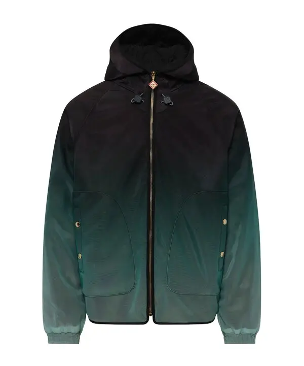 Casablanca Long Sleeve Hooded Zip Jacket - Green