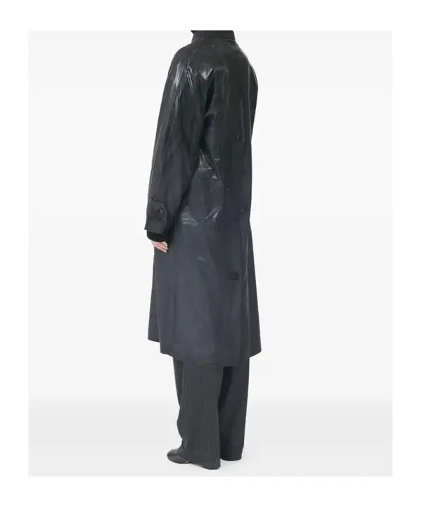 MAISON MARGIELA Long Sleeve Coated Trench Coat
