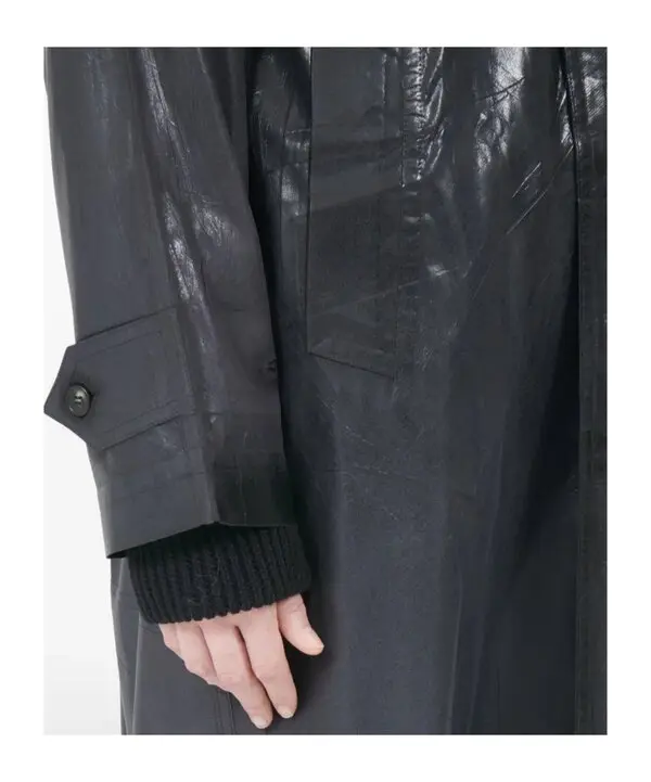 MAISON MARGIELA Long Sleeve Coated Trench Coat