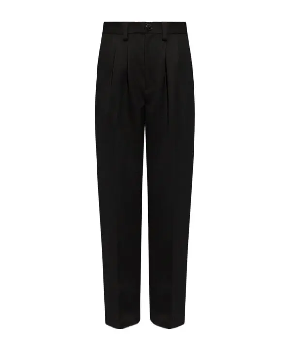 ANINE BING Carrie Wide-leg Wool Trousers - Black