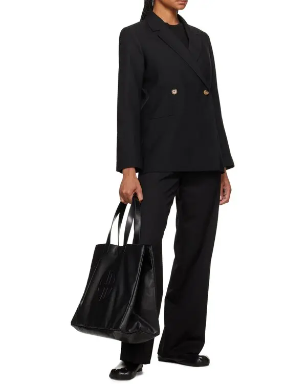 ANINE BING Carrie Wide-leg Wool Trousers