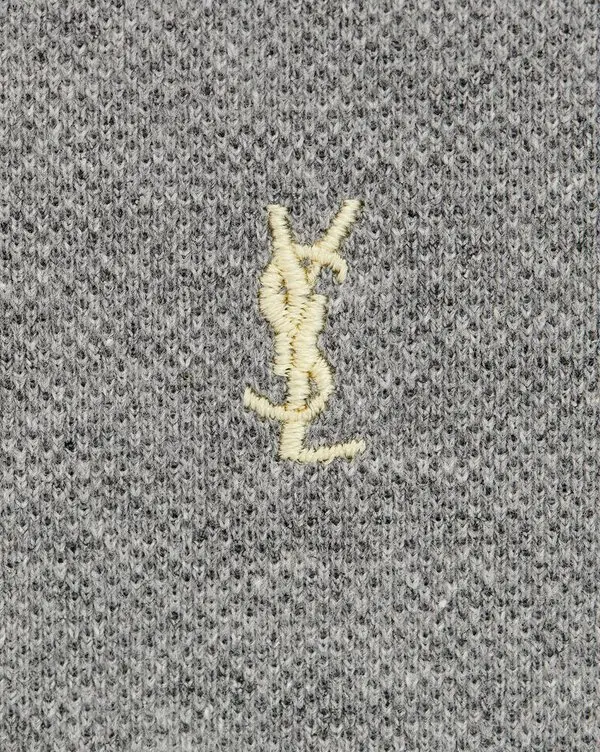 Saint Laurent Cassandre Crewneck T-shirt - Gray