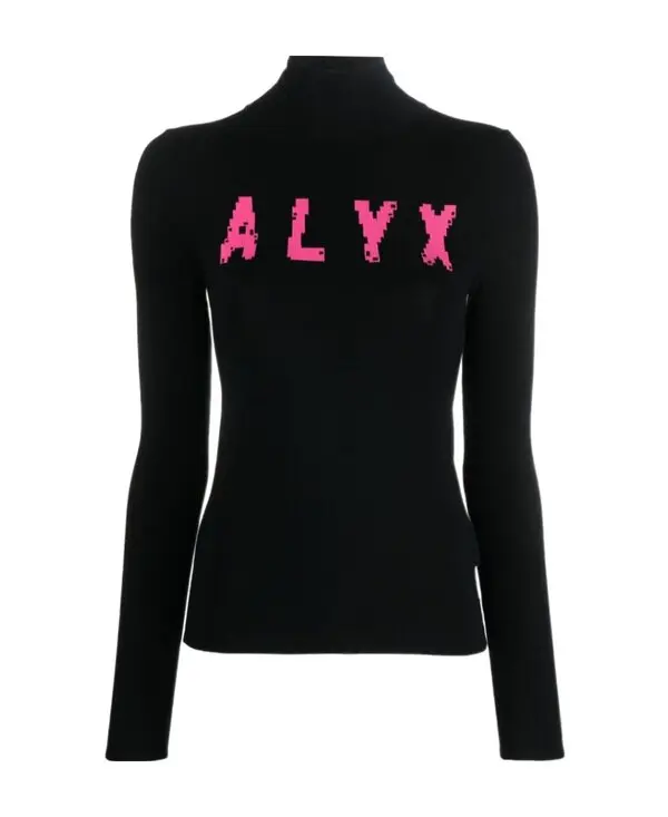 1017 Alyx 9sm Logo Intarsia Turtleneck Jumper