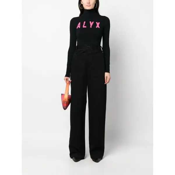 1017 Alyx 9sm Logo Intarsia Turtleneck Jumper