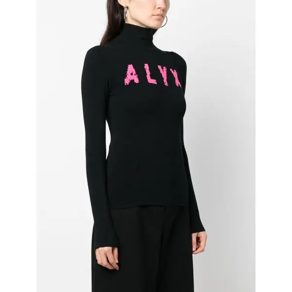 1017 Alyx 9sm Logo Intarsia Turtleneck Jumper