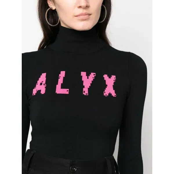 1017 Alyx 9sm Logo Intarsia Turtleneck Jumper