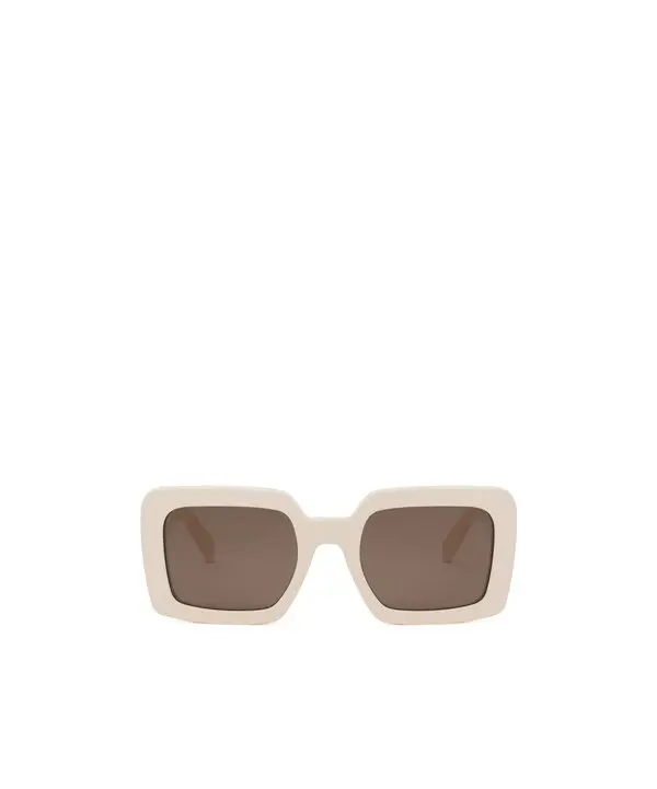 Celine Rectangle Frame Sunglasses - Ivory Brown