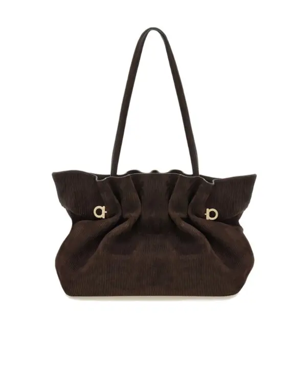FERRAGAMO Soft Gancio Bag - Black