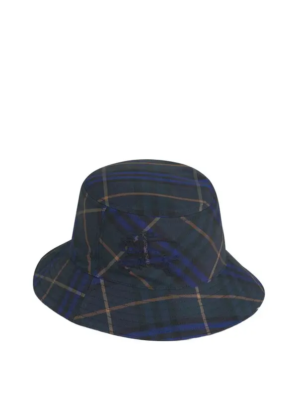 Burberry Ekd Motif Checked Bucket Hat