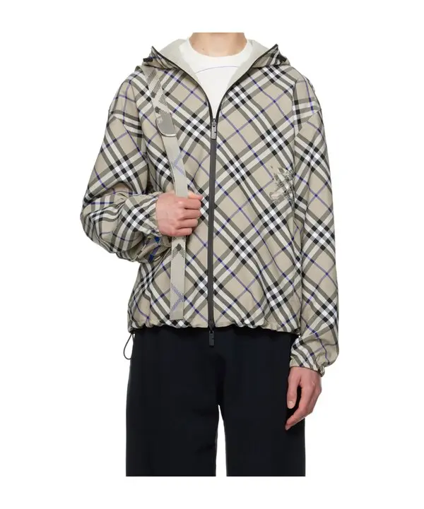 Burberry Equestrian Knight Check Hooded Jacket