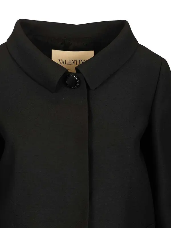 Valentino Garavani Logo Plaque Long Sleeved Jacket