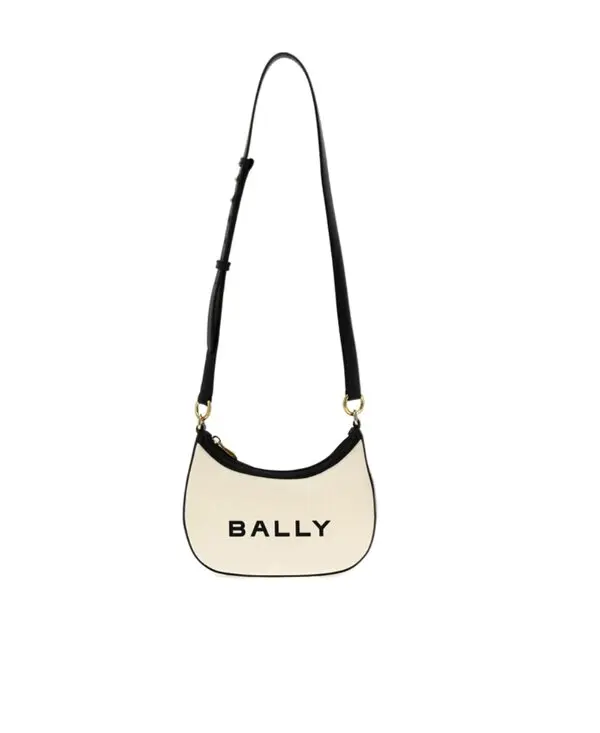 Bally Bar Ellipse Logo Printed Crossbody Bag - Nude