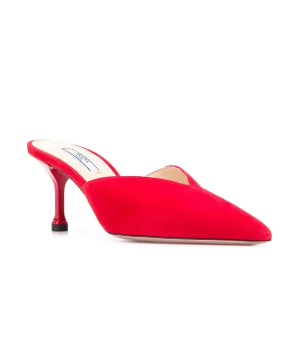 Prada Logo Muller High Heel Pumps