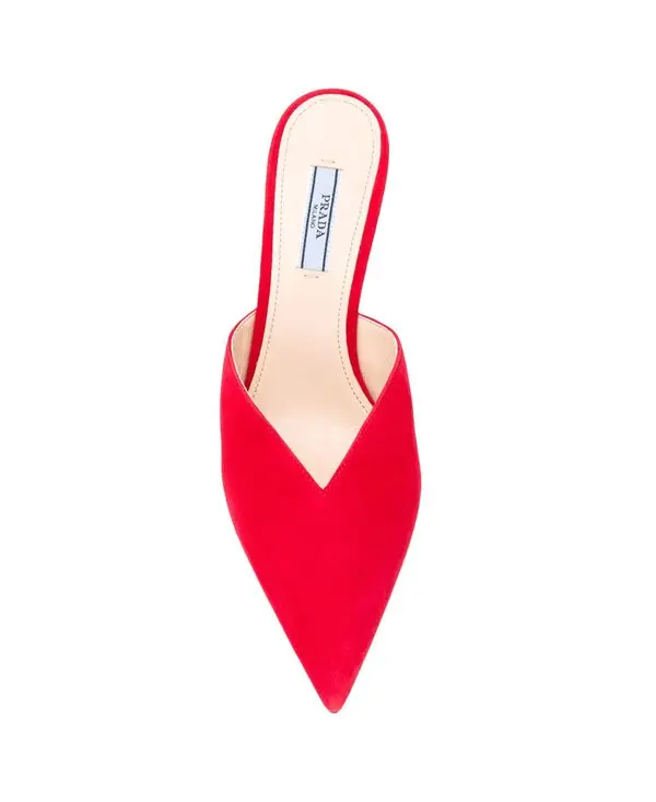 Prada Logo Muller High Heel Pumps